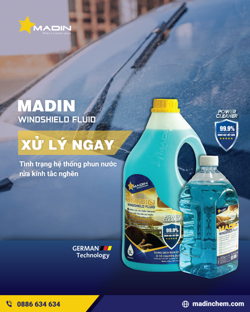 Xử lý hệ thống phun nước rửa kính xe ô tô tắc nghẽn - Madin Chem - Phụ ...